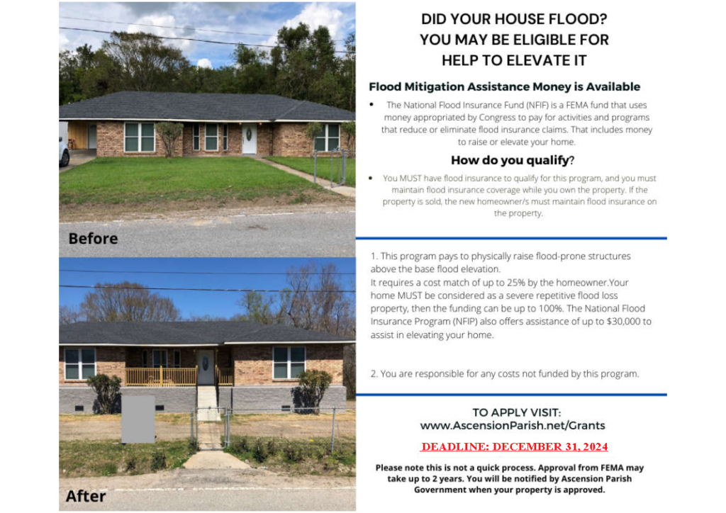 Home Elevation Program | Ascension Parish Government